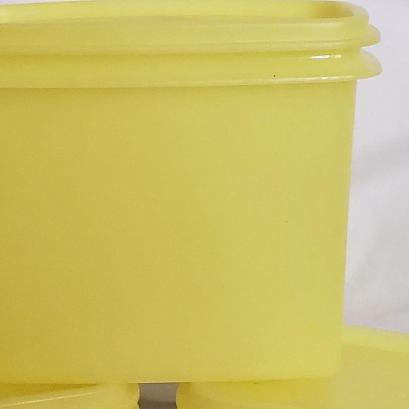 Tupperware | Kitchen | Vintage Tupperware Yellow Rectangle With Lids ...